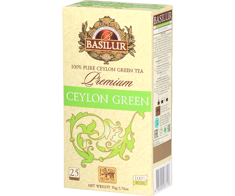 Basilur - Premium Ceylon Green - 25 x 2 g – Basilur Tea Poland